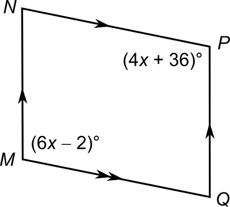 Using the figure below, determine the value of x and m angle P ...