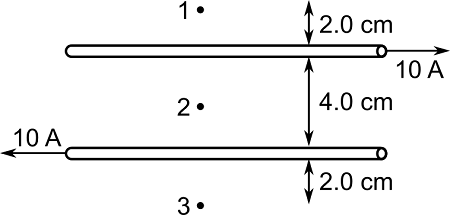 Determine the magnitude and direction of the net magnetic field at ...