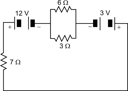 The circuit shown below contains two batteries and three resistors. The ...