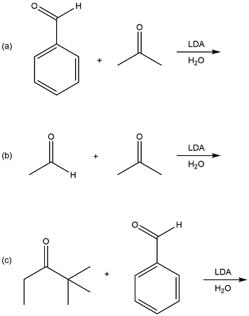 Which of the following would not be a well-mixed aldol reaction ...