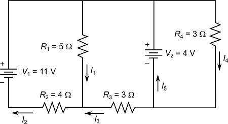 For the circuit shown below, find I1 in Amperes. | Homework.Study.com