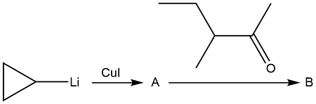 Provide the structure for each of the major products A and B in the ...
