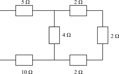 Find the equivalent resistance of the circuit shown in the figure below ...