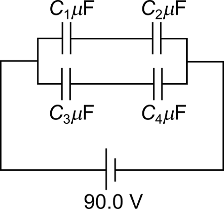 Consider the system of four capacitors shown in the figure below. (Use ...