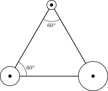 In Fig. 23.5, three conducting spheres of radii 1 meter, 2 meters, and ...