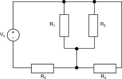R1, R2, and R3 are all equal to 120 ohms. R4 is equal to 1012. Use ...