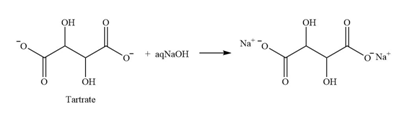 Write a chemical equation for tartrate salts with aqueous sodium ...
