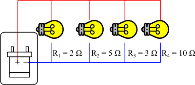 The circuit below is connected to a 6 V source. What is the total resistance? | Homework.Study.com