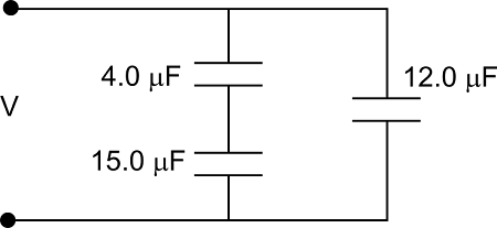 For the circuit shown in the figure below, the capacitors were each ...