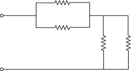 The resistors in the circuit shown below each have a resistance of 16 ...