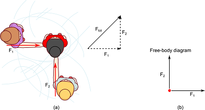 Consider the 65.0-kg ice skater being pushed by two others shown in the ...