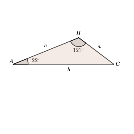 Use the Law of Sines to solve (if possible) the triangle. If two ...