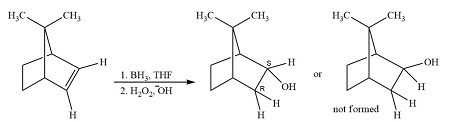The following alkene undergoes hydroboration-oxidation to yield a ...