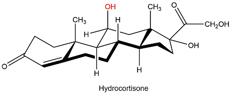 Hydrocortisone, a naturally occurring hormone produced in the adrenal ...