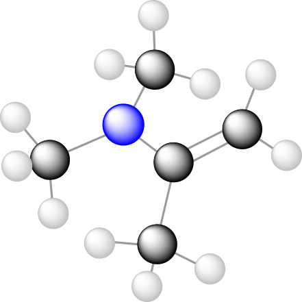 The enamine prepared from acetone and dimethylamine is shown in its ...