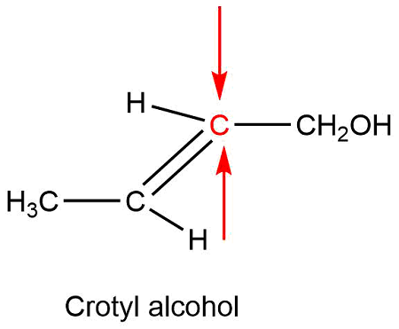 Identify the indicated faces of carbon atoms in the following molecule ...