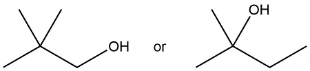 Choose the alcohol from the given pair that would react faster with HX ...