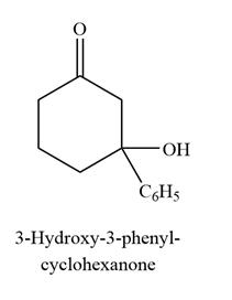 Acid-catalyzed dehydration of 3-hydroxy-3-phenylcyclohexanone leads to an unsaturated ketone. a ...