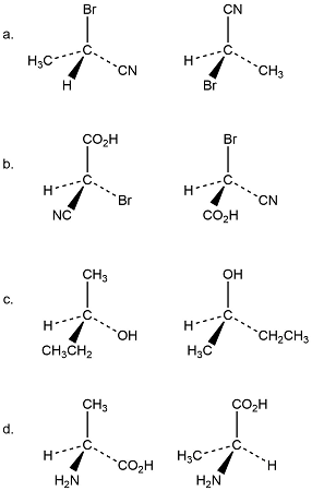 Which of the given pairs of structures represent the same enantiomer ...