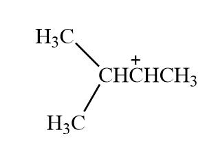 Draw a skeletal structure of the following carbocation. Identify it as ...