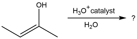 For the reaction below, give the corresponding keto/enol tautomer and ...