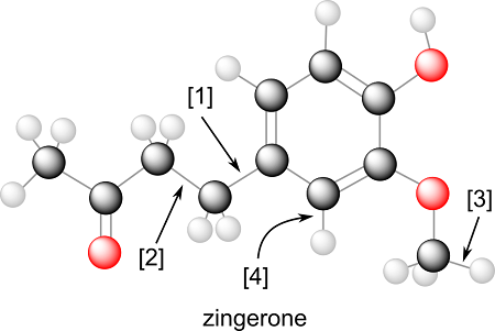 Zingerone gives ginger its pungent taste. What orbitals are used to ...