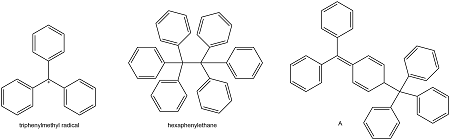 The Triphenylmethyl radical is an unusual persistent radical present in ...