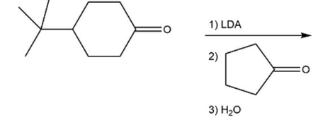 Find the product of the given directed aldol reaction. | Homework.Study.com