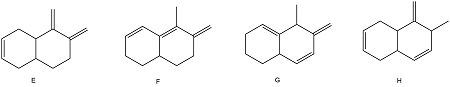 Consider the four trienes E-H. Which compound is most reactive in the ...