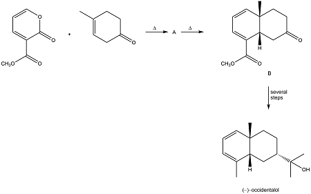 One step in the synthesis of occidentalol, a natural product isolated ...