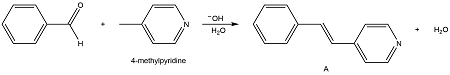 4-Methylpyridine reacts with benzaldehyde (C6H5CHO) in the presence of ...