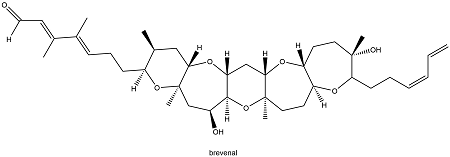 Label each ether and alcohol in brevenal, a marine natural product ...