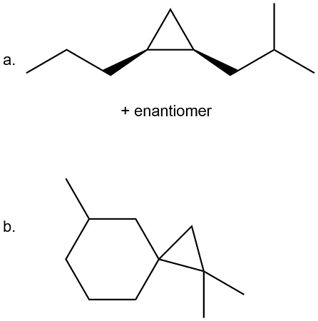 Devise a synthesis of each substituted cyclopropane. Use acetylene (HC ...
