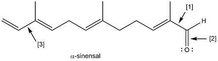 What orbitals are used to form the indicated bonds in alpha-sinensal ...