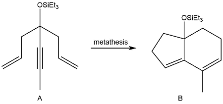 Dienynes undergo metathesis to afford fused bicyclic ring systems ...