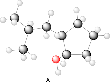 Referring to the ball-and-stick model of compound A. Draw a ...