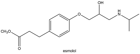 Referring to esmolol, a drug used to treat high blood pressure sold ...
