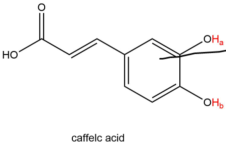 Caffeic acid is an organic acid isolated from coffee beans. Predict ...