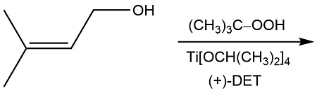Draw the product of the below Sharpless epoxidation. | Homework.Study.com
