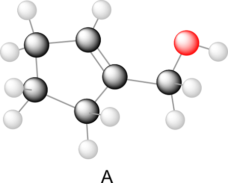 Draw the products formed when A is treated with each reagent: (a) H2 ...