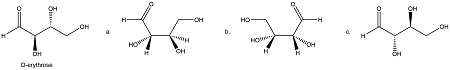 How is each compound related to the simple sugar d-erythrose? Is it an ...