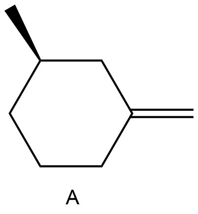 Draw the six products (including stereoisomers) formed when A is ...