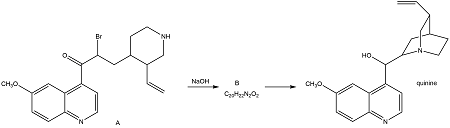 A key step in a synthesis of the antimalarial drug quinine involves an ...