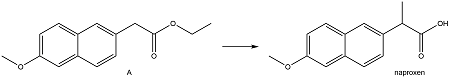 The analgesic naproxen can be prepared by a stepwise reaction sequence ...
