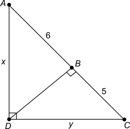 Determine the value of y in the given figure. | Homework.Study.com