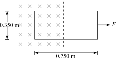 Part of a single rectangular loop of wire with dimensions shown in the ...