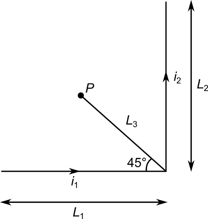 Calculated the magnetic field at the point P. | Homework.Study.com