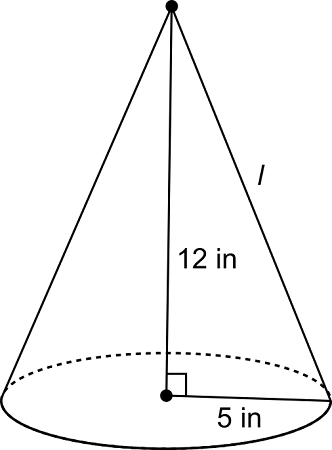 Find the total surface area and the volume of a right cone with a ...