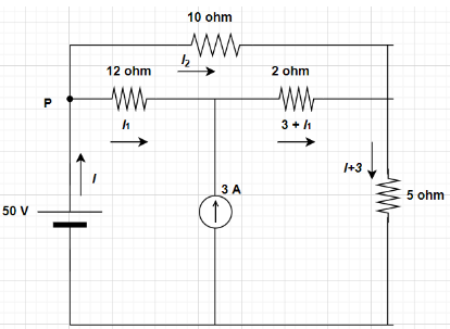 Calculate the current across 5 ohm resistance. | Homework.Study.com