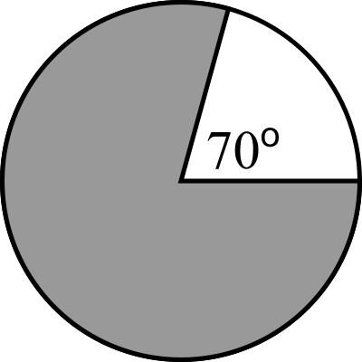 What is the area of the shaded part of the figure shown if the radius ...